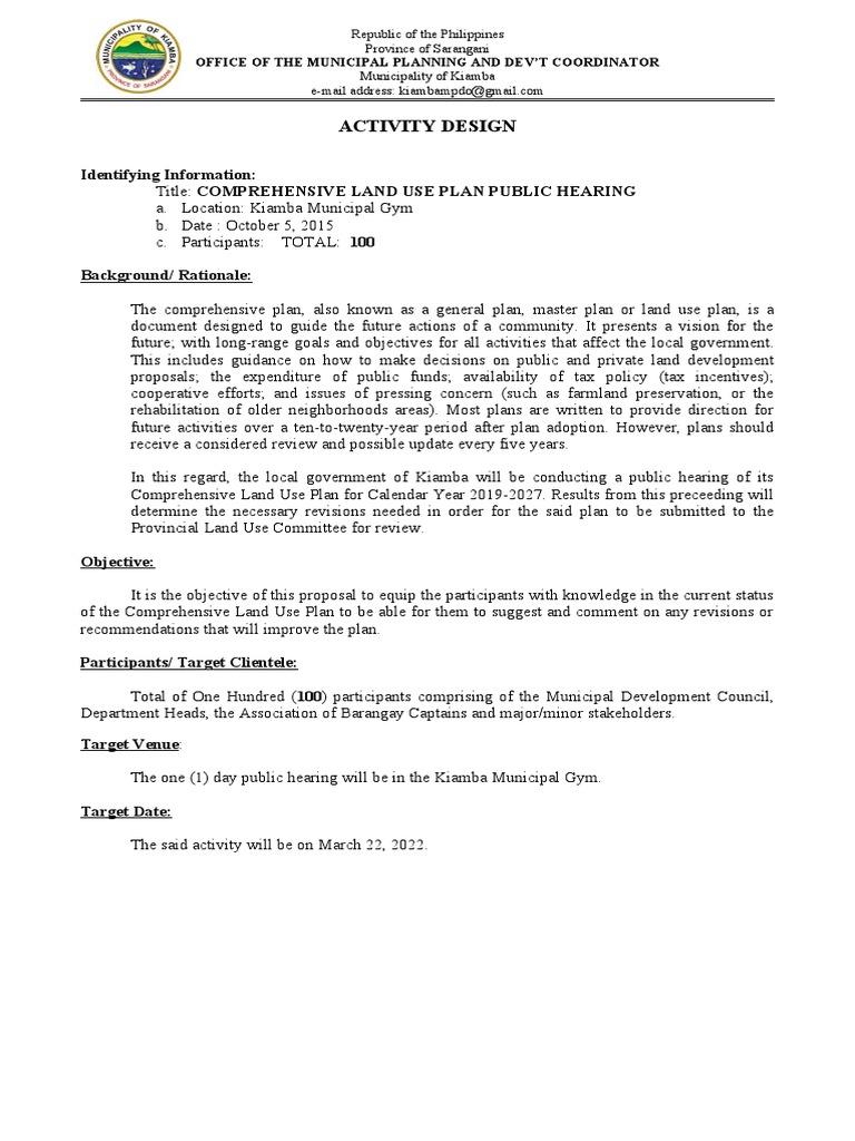 Design- Clup Public Hearing | PDF | Government