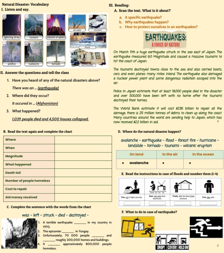 Force of Nature - Learning Experience 04 | PDF | Earthquakes | Tsunami