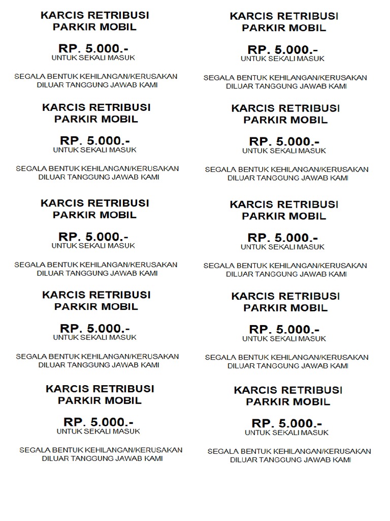 Karcis Mobil | PDF