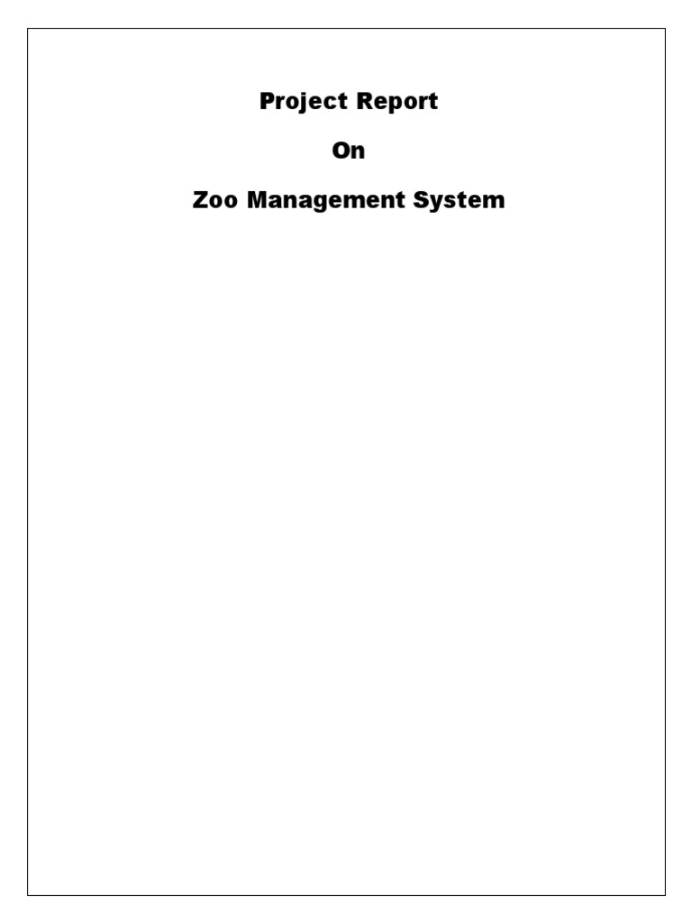 Zoo Management System | PDF | Conceptual Model | Databases