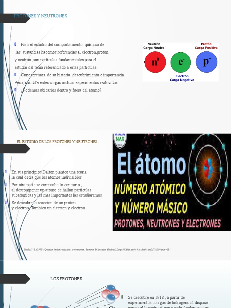 Protones y Electrones | PDF | Protón | Neutrón