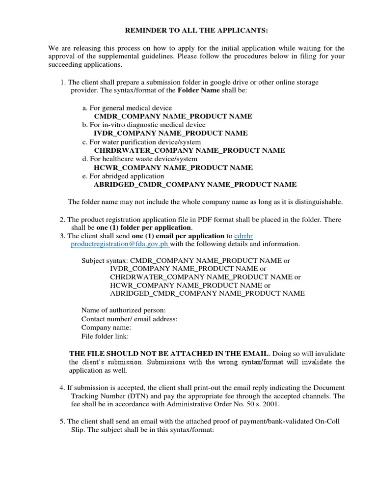 CD-RRHR Submission Guidelines for Devices | PDF | Computing