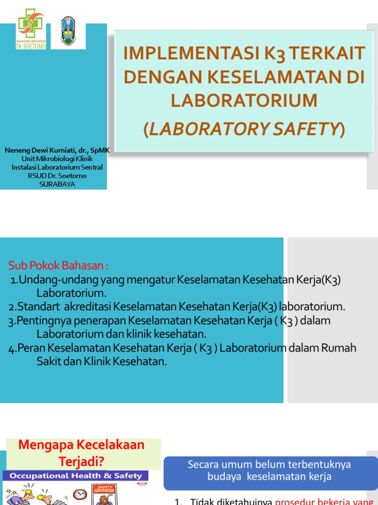 04 - Implementasi K3 Laboratorium - DR Neneng | PDF
