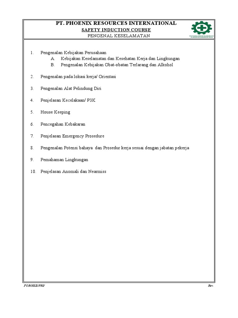 SAFETY ORIENTATION FOR NEW EMPLOYEES | PDF