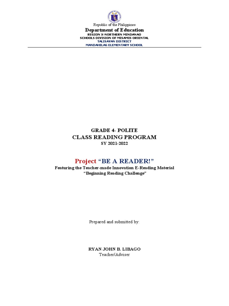 Grade 4 Reading Intervention Program | PDF | Educational Psychology ...