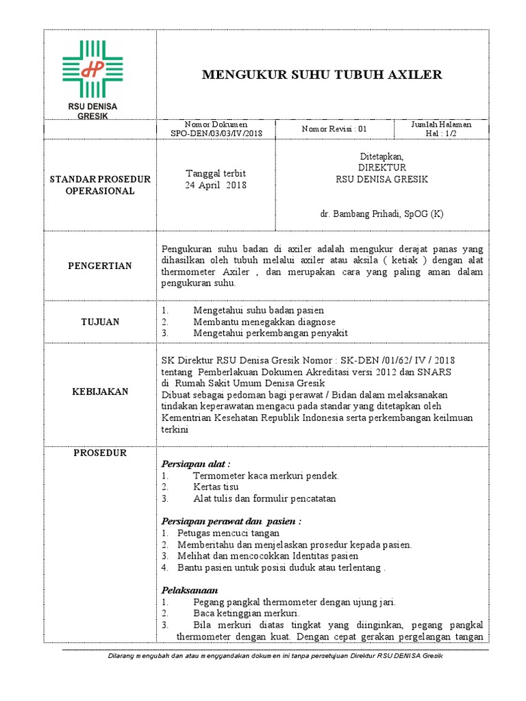 Spo Mengukur Suhu Tubuh Axiler | PDF | Sains & Matematika