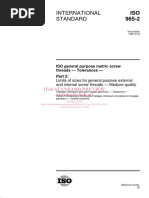 ISO 965-1 ISO General Purpose Metric Screw Threads-Tolerances | PDF | Screw | Engineering Tolerance