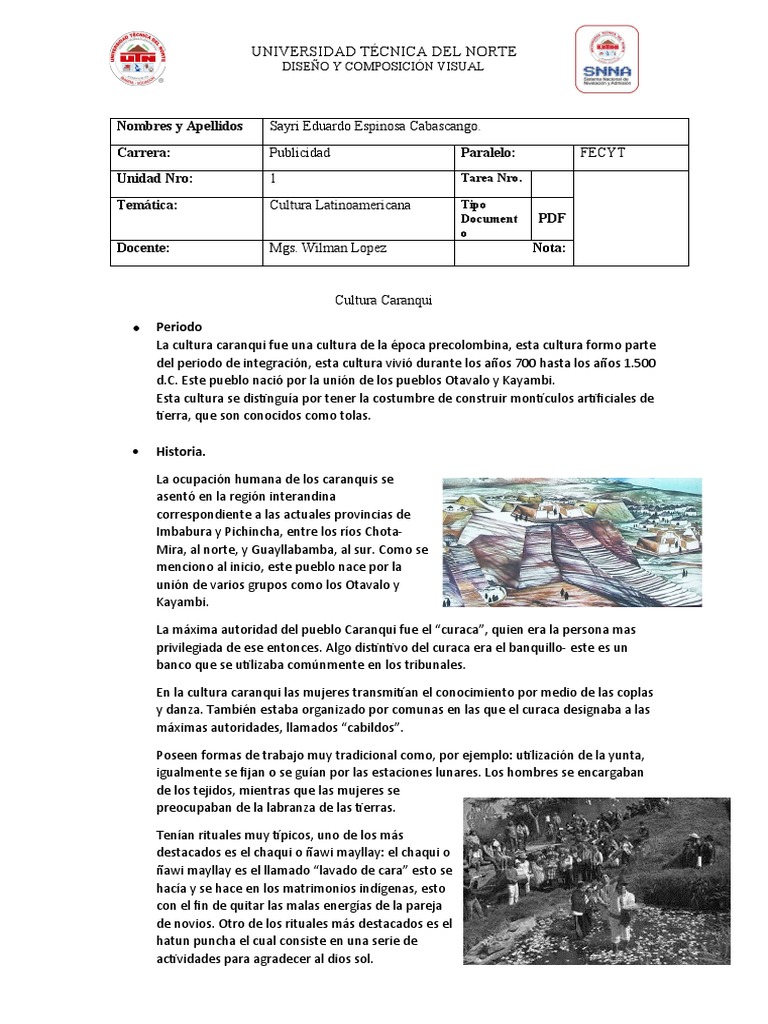 Cultura Caranqui: Historia y Tradiciones | PDF | cerámica | Maíz