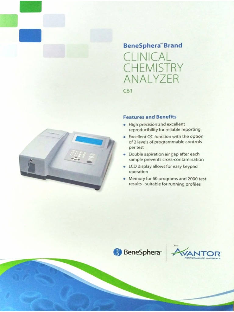 Benesphera Clinical Chemistry Analyzer | PDF