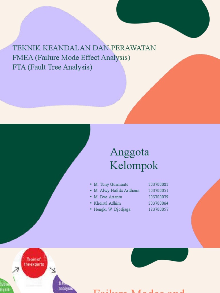 Teknik Keandalan Dan Perawatan FMEA & FTA | PDF