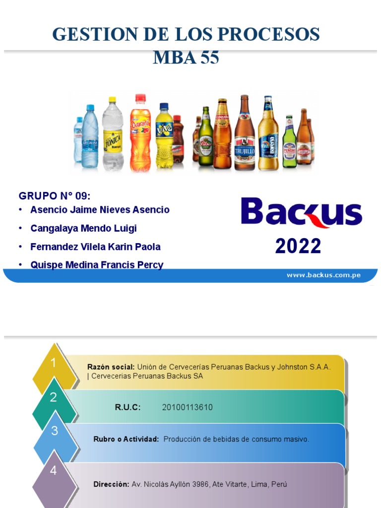 BACKUS - Gestion de Procesos | PDF | Bebidas a base de malta | Cerveza