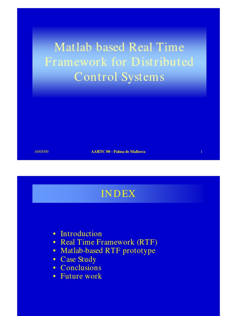 Matlab For Distributed Control Systems | PDF | Real Time Computing ...
