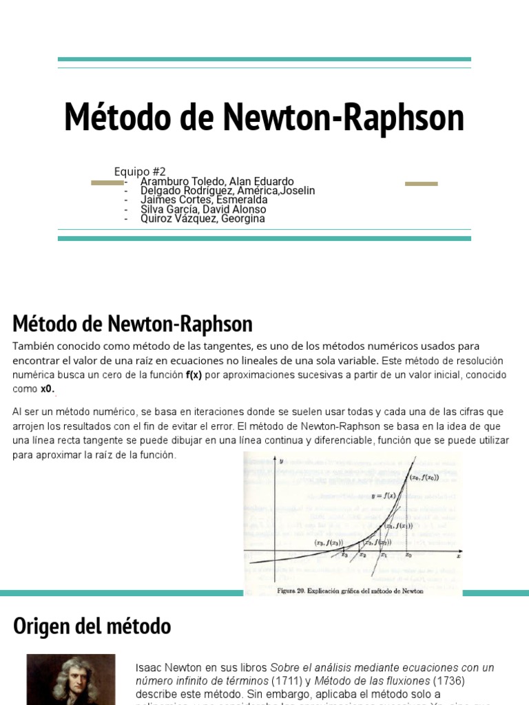 Metodo de Newton-Raphson | PDF | Matemáticas | Análisis matemático
