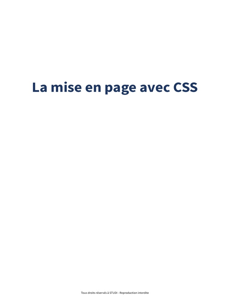 Mise Page Css - Papier | PDF | Mise en page | Hypertexte