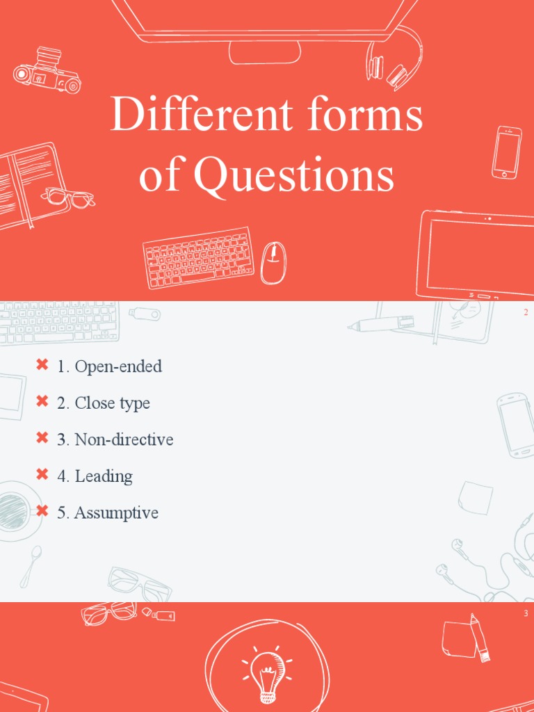 Different Forms of Questions | PDF | Confession (Law) | Interrogation