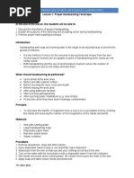 Hand Washing Guidelines, Procedure and Rubrics | PDF | Hand Washing | Hand