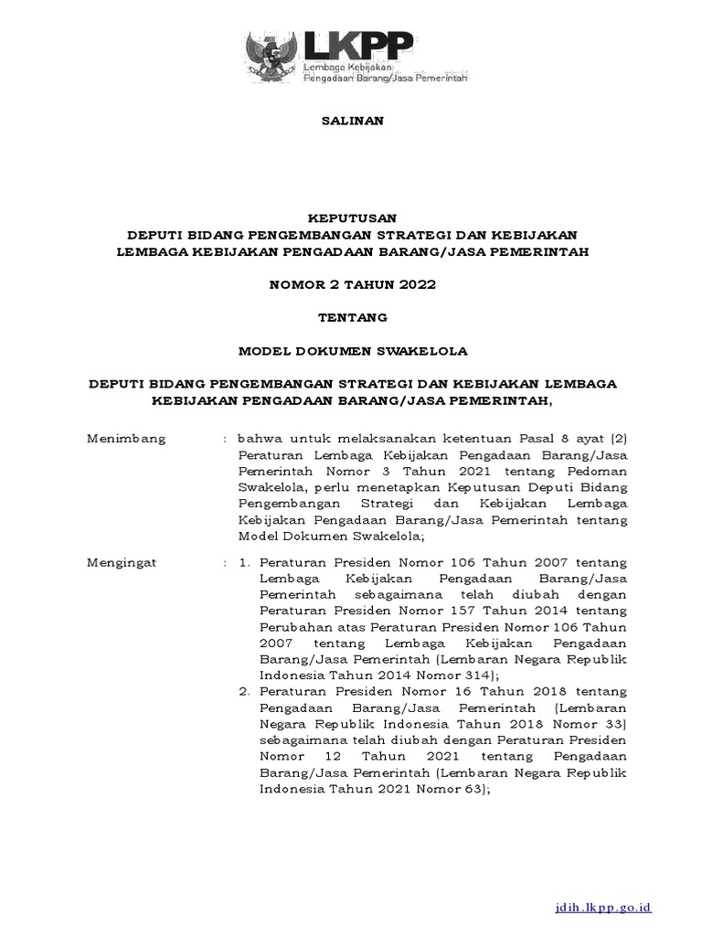 Swakelola Tipe IV | PDF