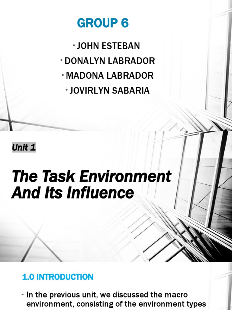 Understanding the Task Environment | PDF | Supply Chain | Procurement