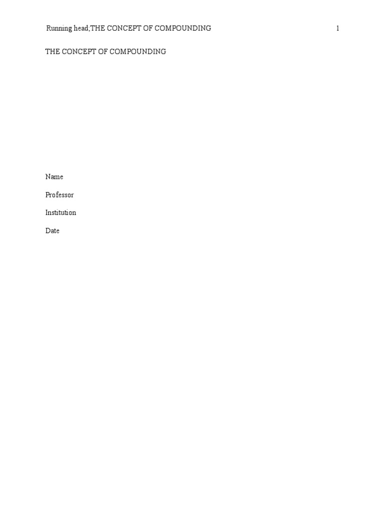 The Concept of Compounding | PDF | Net Present Value | Present Value