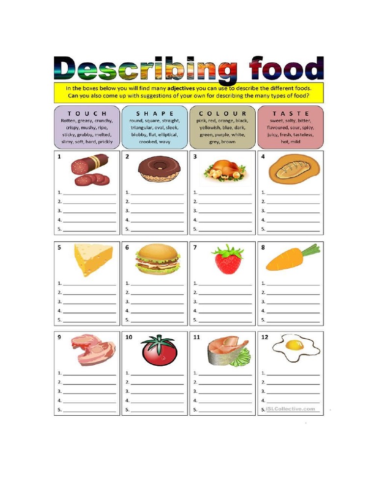 Describing Food | PDF