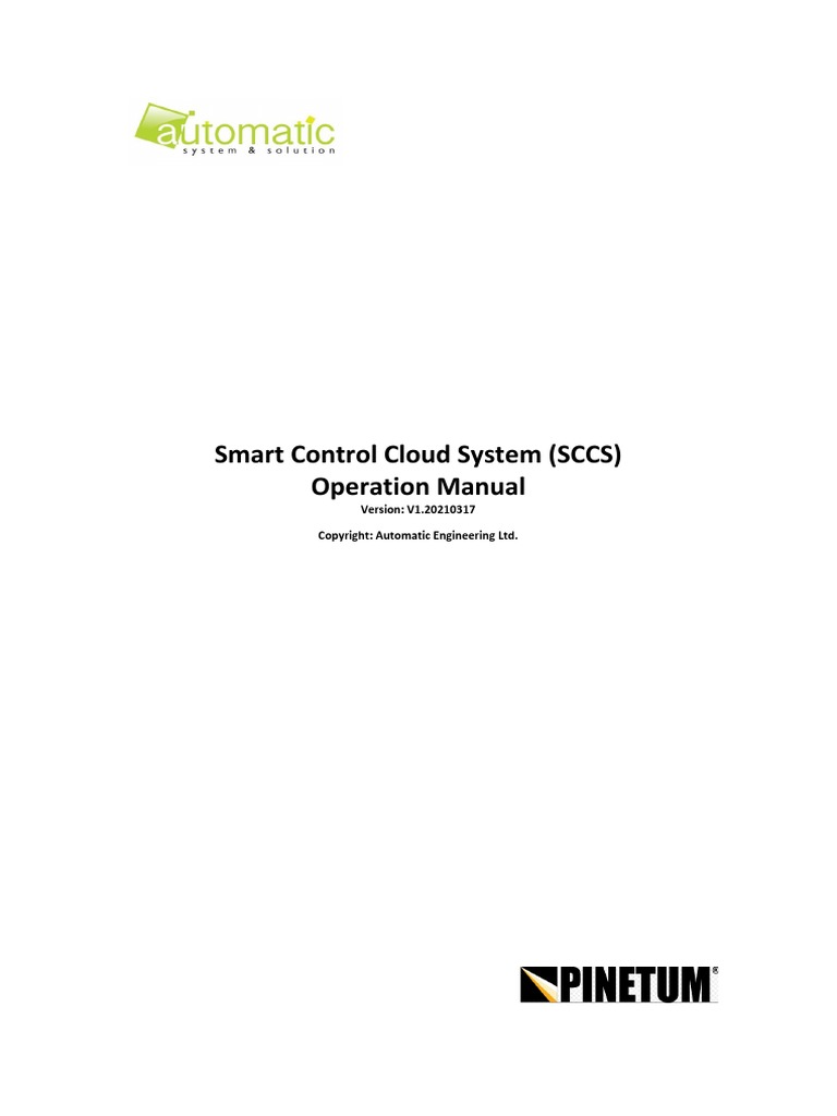 Smart Control Cloud System (SCCS) Operation Manual | PDF | Computers