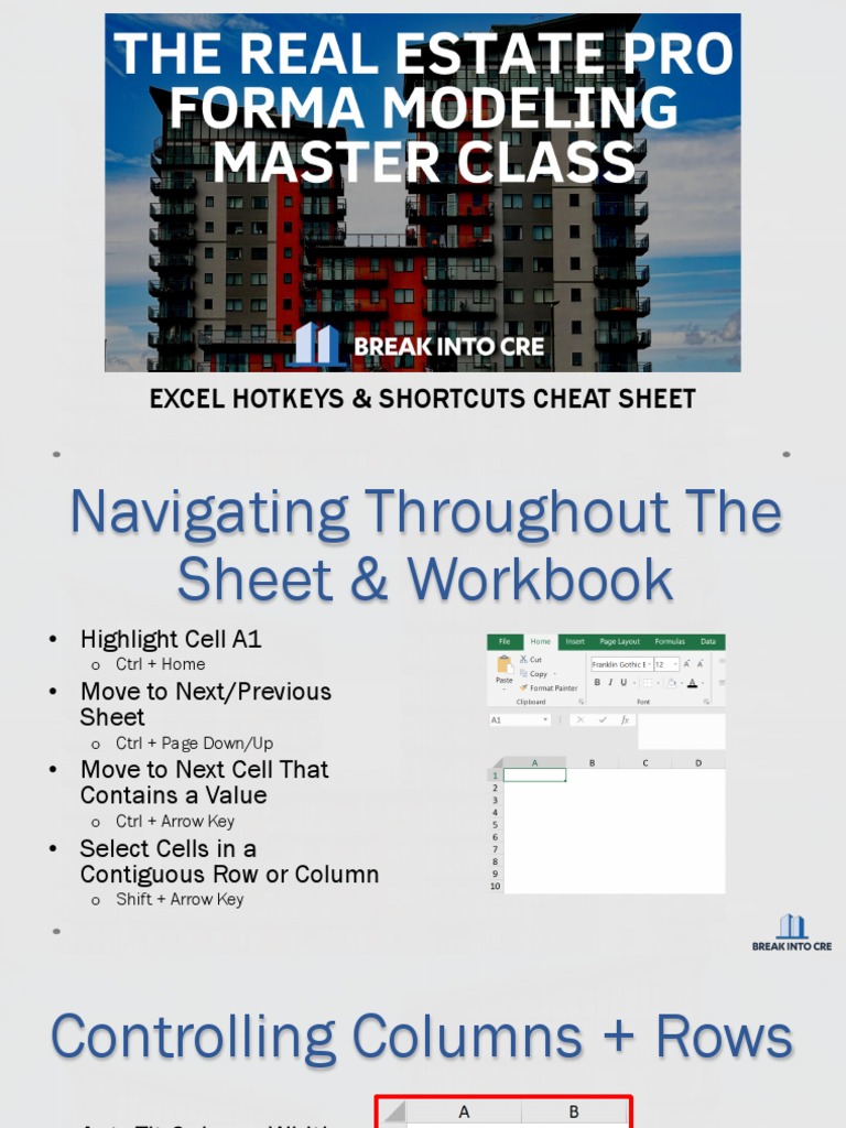 Excel Hotkeys & Shortcuts Cheat Sheet | PDF