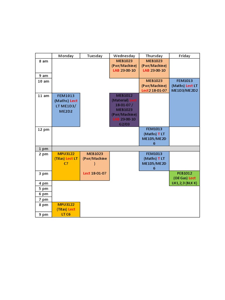 Timetable Newqe | PDF | Computers | Technology & Engineering
