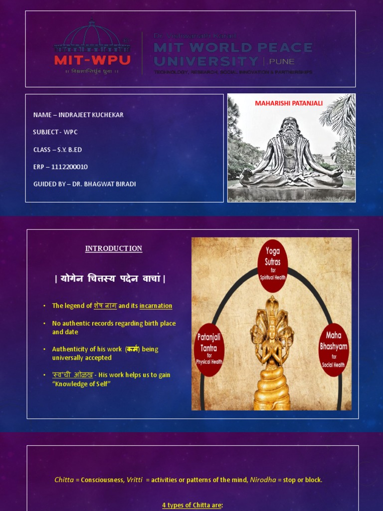 Maharishi Patanjali | PDF | Mind | Ātman (Hinduism)