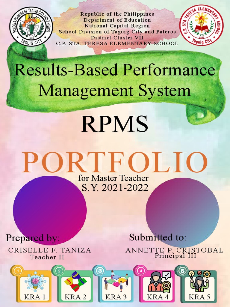 RPMS Portfolio for Master Teacher 2021-2022 | PDF | Mentorship | Learning