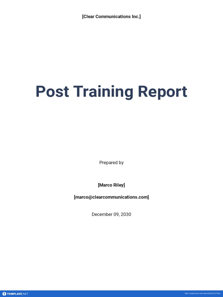 Post Training Report Template | Download Free PDF | Business | Cognition