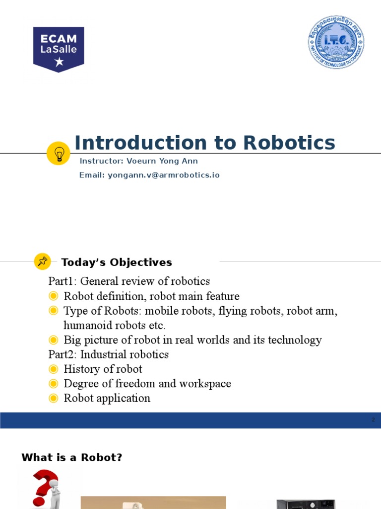 1 Introduction IR ECAM01 | Download Free PDF | Robotics | Robot