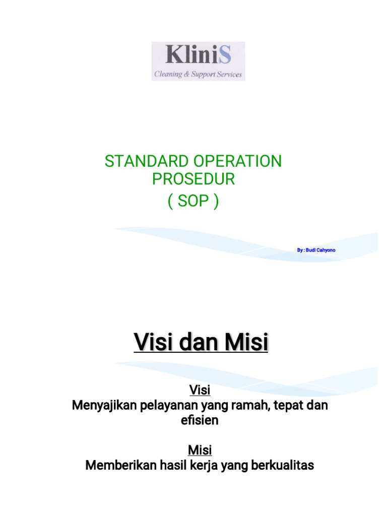 Training Sop PT - Klins | PDF | Griya & Taman