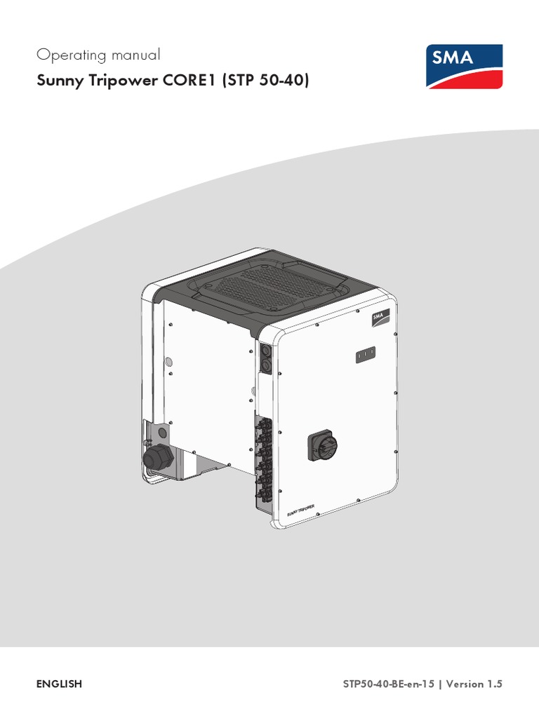 Sunny Tripower CORE1 (STP 50-40) : Operating Manual | PDF ...