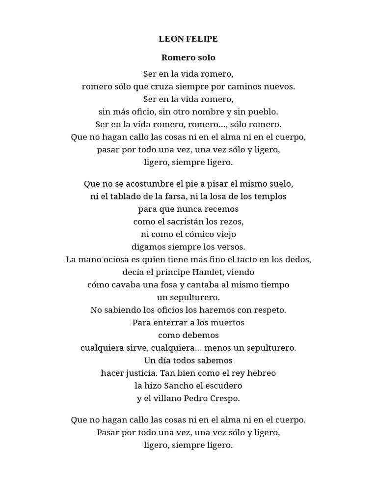 Poesía de León Felipe: Reflexiones y Versos | PDF | Arte | Poesía