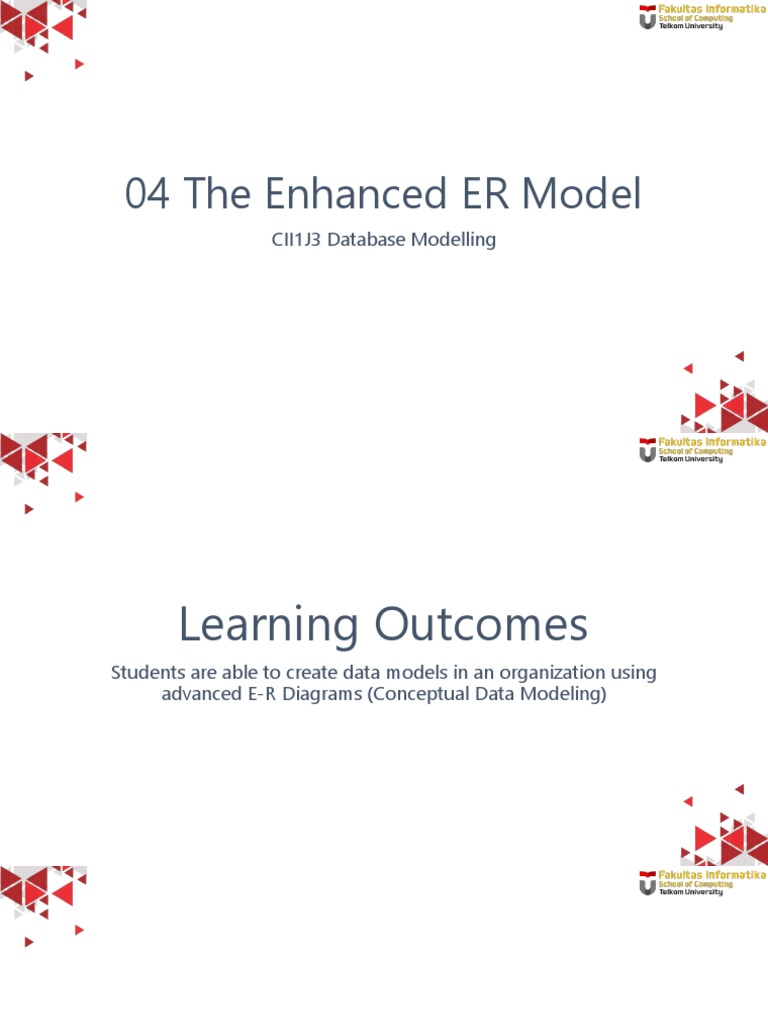 04 the Enhanced E-R Model-NDN | PDF | Information Technology Management | Computer Data