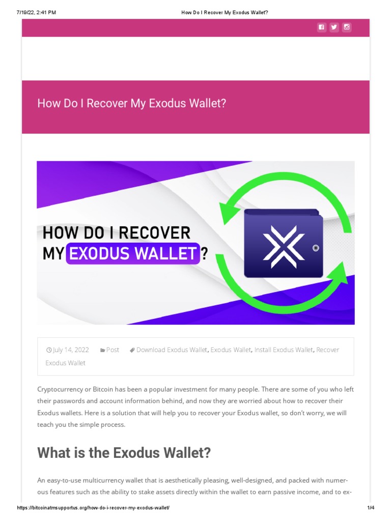 How Do I Recover My Exodus Wallet? | PDF | Cryptocurrency | Password
