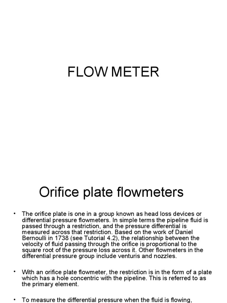 Flow Meter | PDF