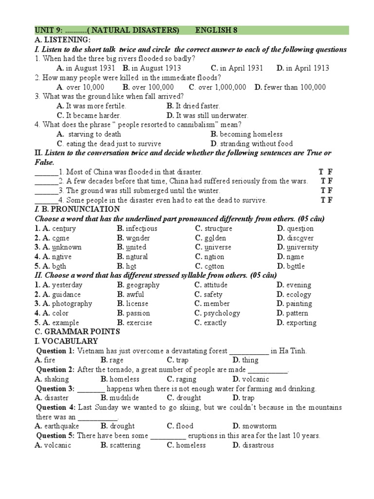 Unit 9 - Grade 8 | PDF