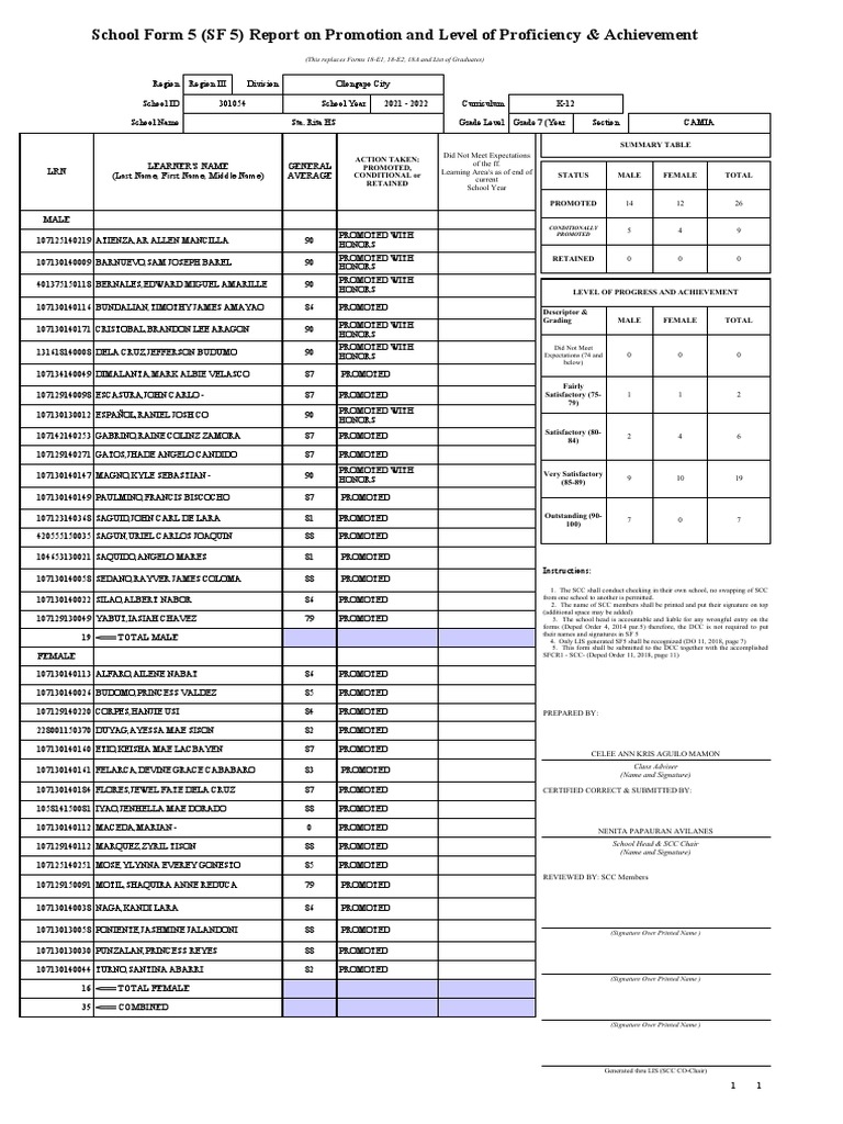 Sf5 - 2021 - Grade 7 (Year I) - Camia | PDF