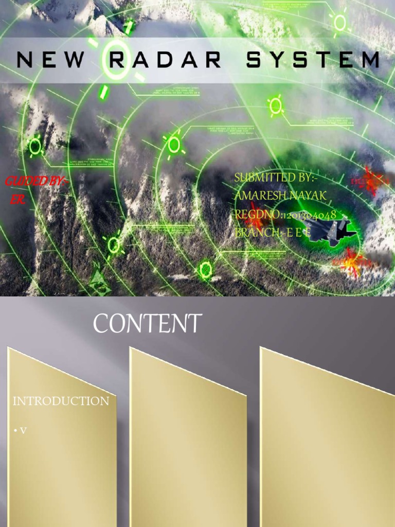 On Radar System | PDF | Radar | Electromagnetic Radiation