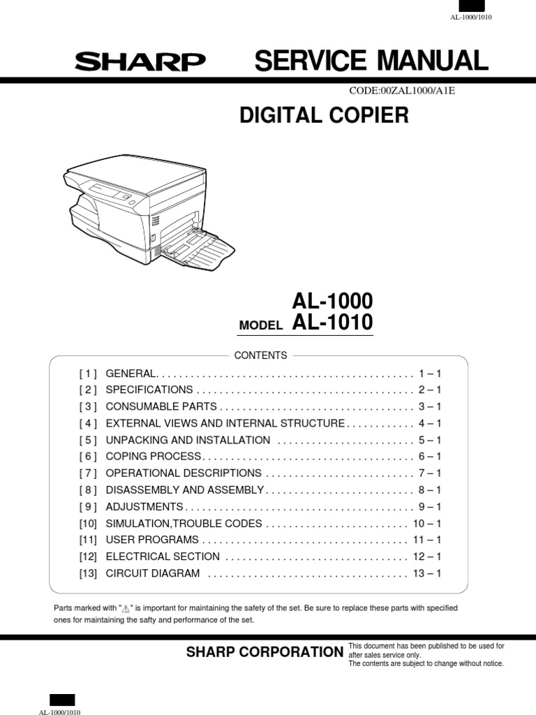 Service Manual: Digital Copier | PDF | Image Scanner | Optical Resolution