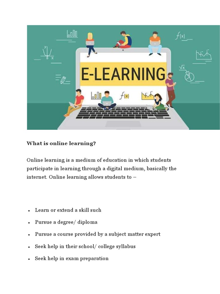 Know The Benefits of Online Learning | PDF | Educational Technology ...