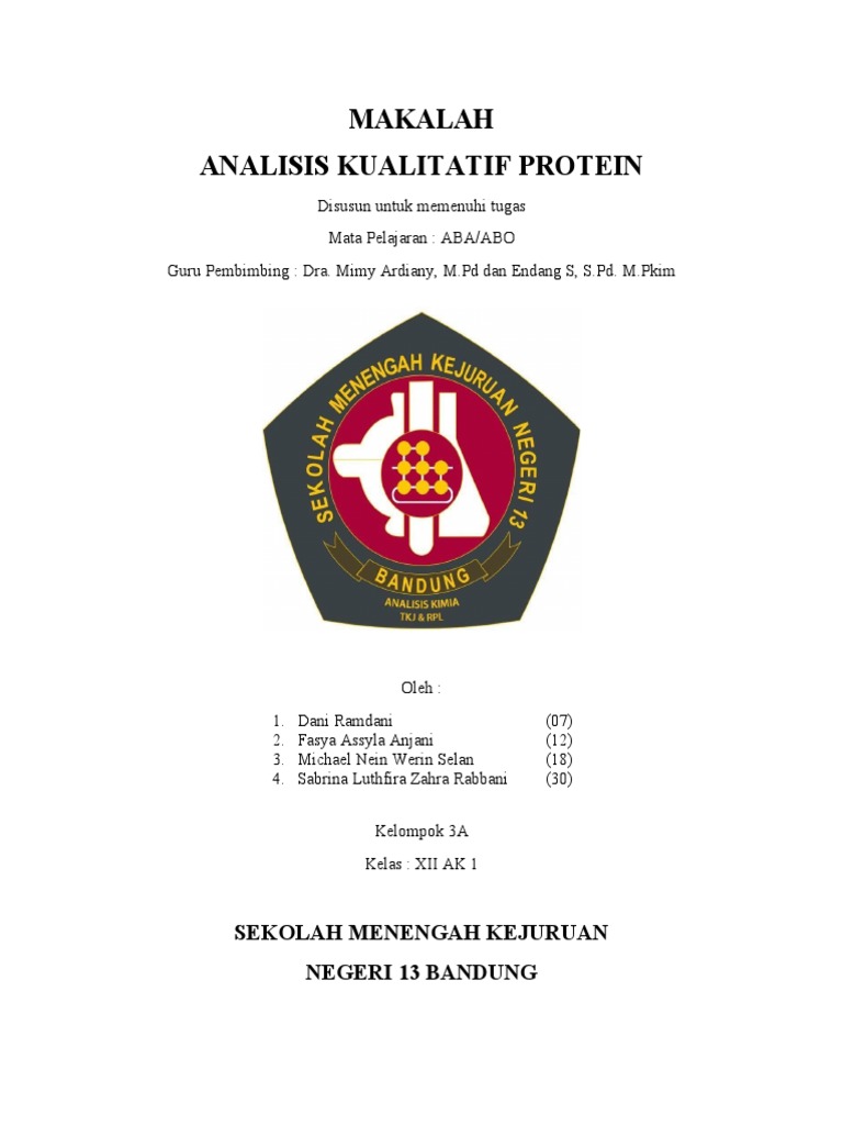 Makalah Analisis Kualitatif Protein | PDF