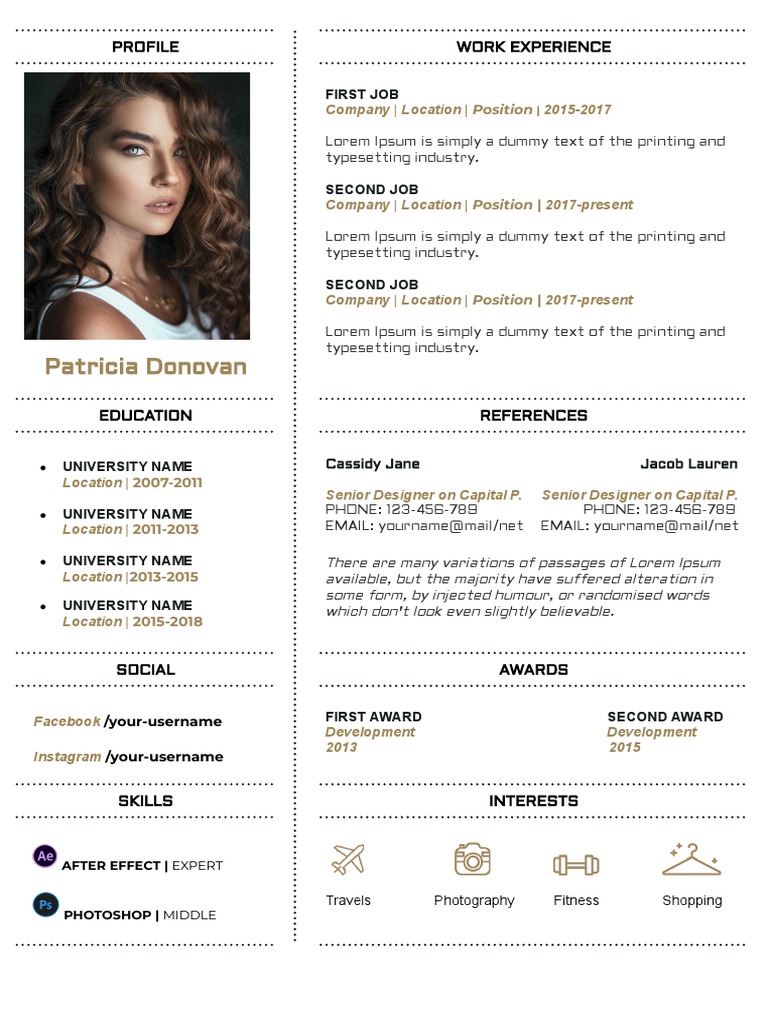 Patricia Donovan: Profile Work Experience | PDF | Graphic Design | Printing