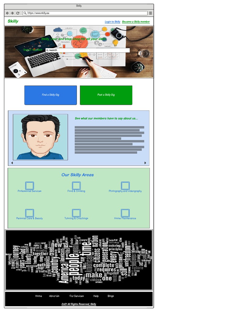 Skilly - Freelance Platform Wireframe | PDF | Login | Password