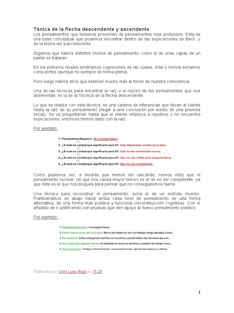 Técnica de La Flecha Descendente y Ascendente | PDF