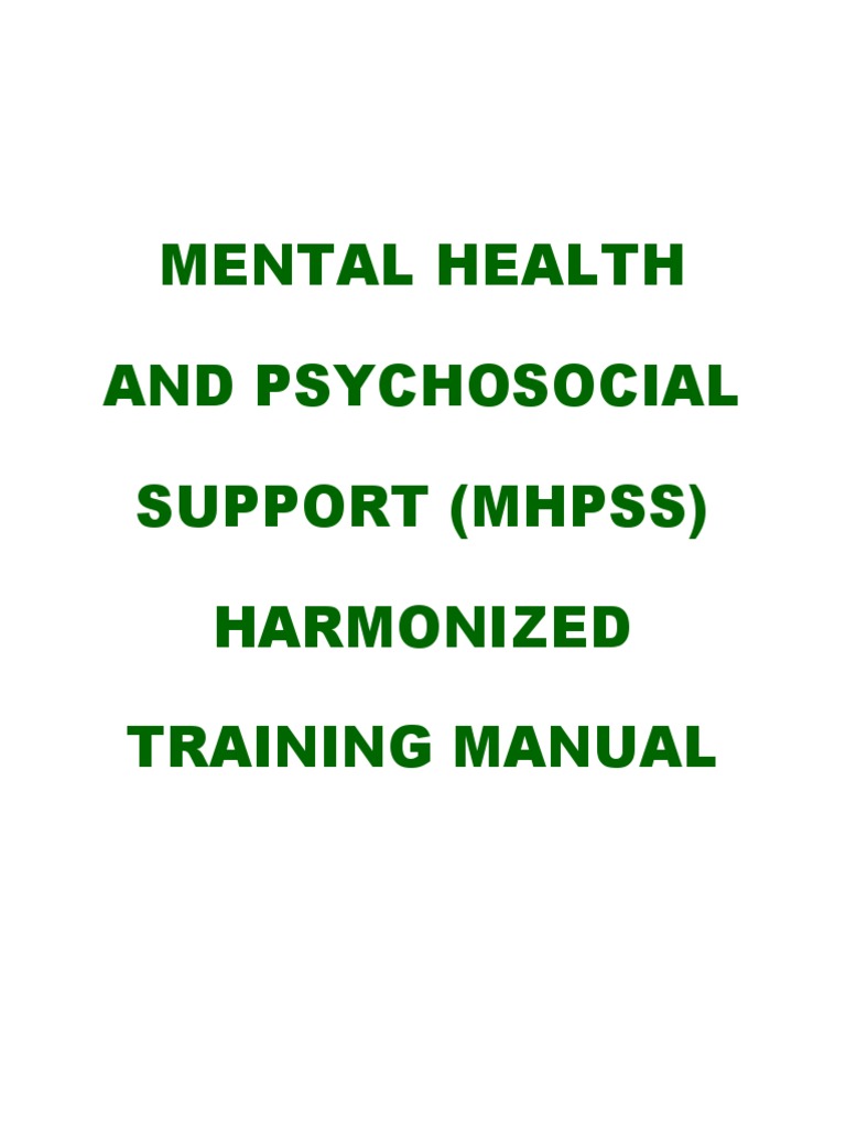 Mental Health and Psychosocial Support (MHPSS) Harmonized Training ...