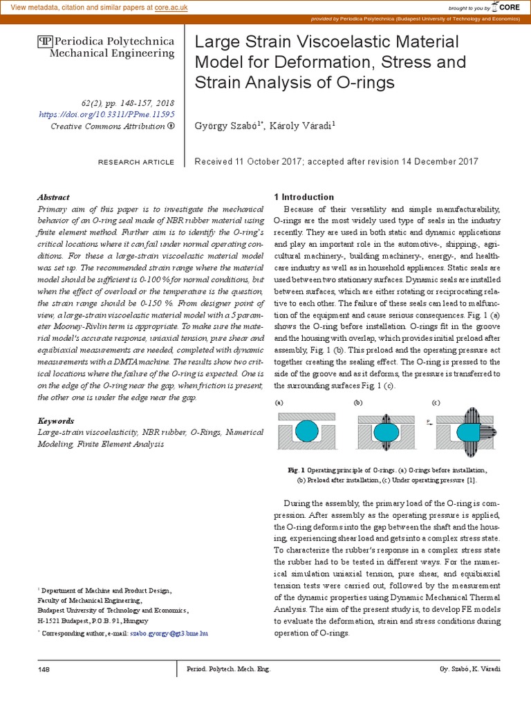 Large Strain Viscoelastic Material | PDF | Stress (Mechanics) | Viscoelasticity