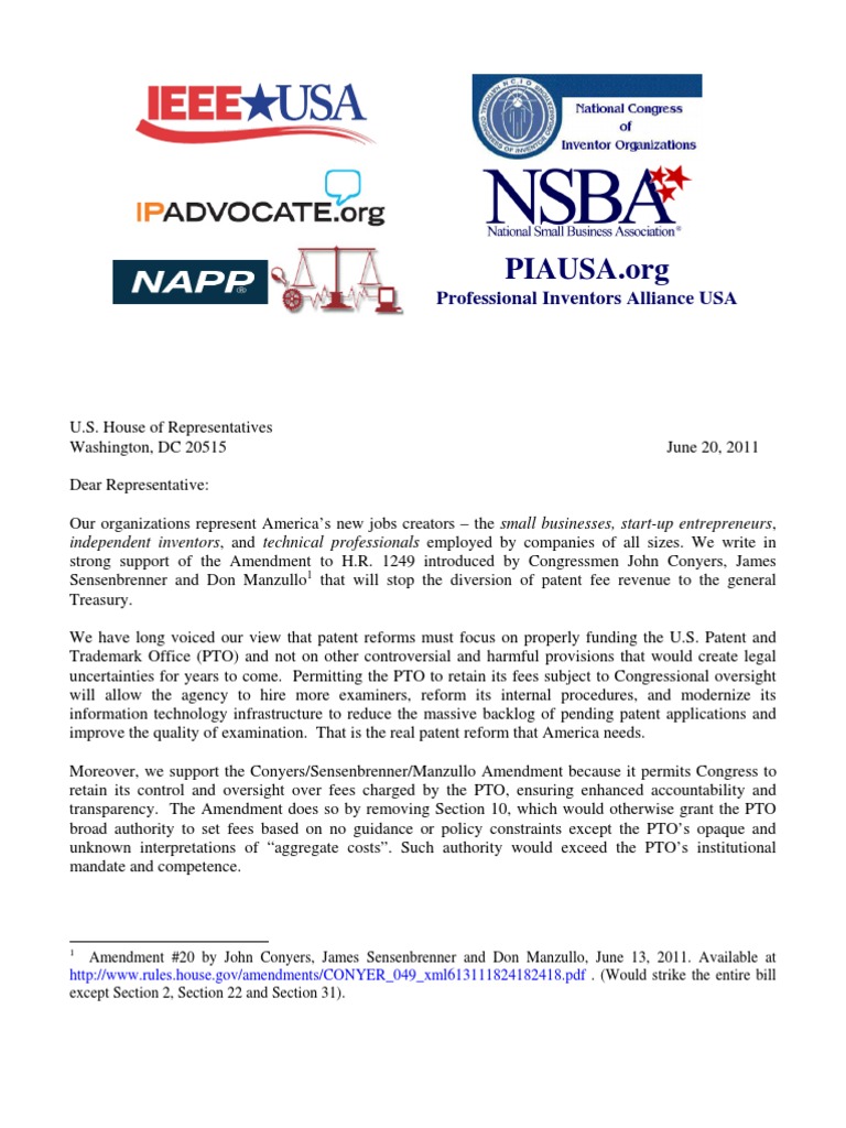 Letter Opposing H.R. 1249 From The National Small Business Association ...