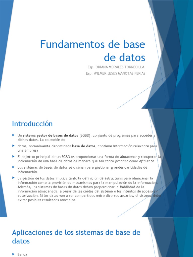 Fundamentos de Base de Datos | PDF | Bases de datos | Informática